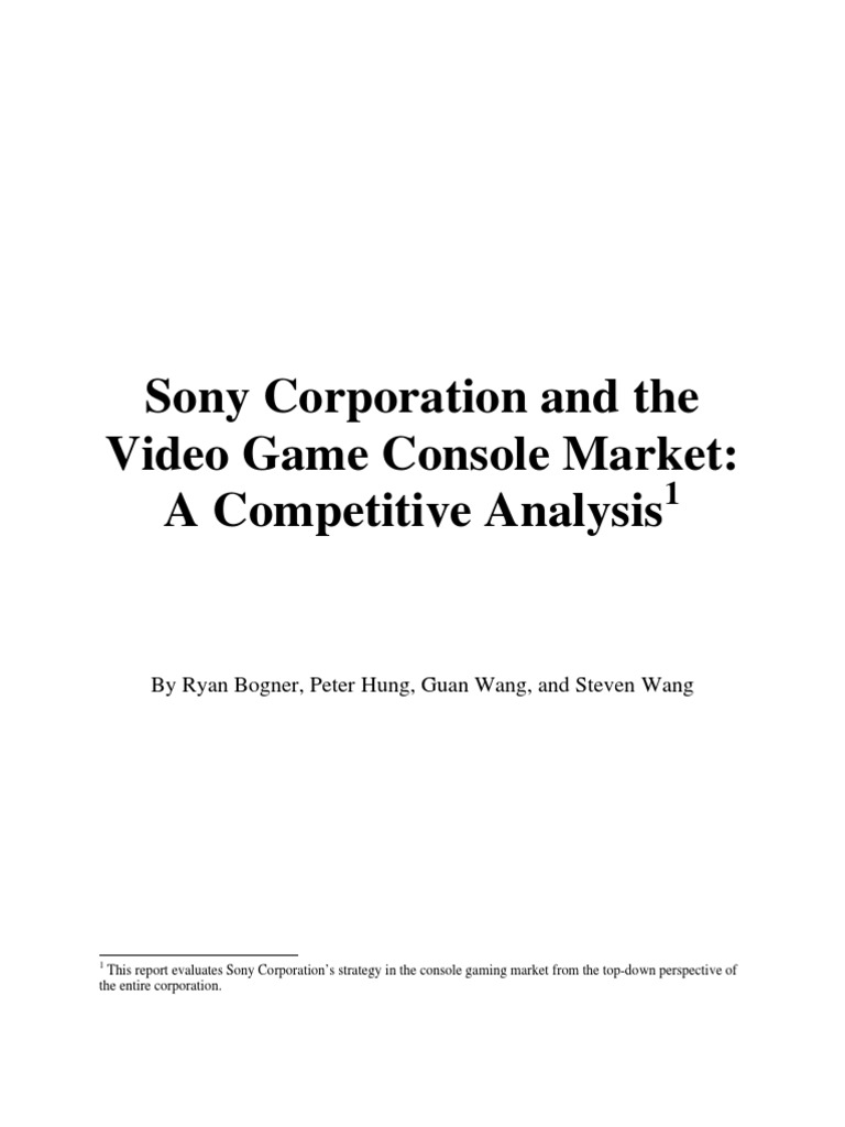 Sony Strategy | PDF | Play Station 3 | Video Game Consoles