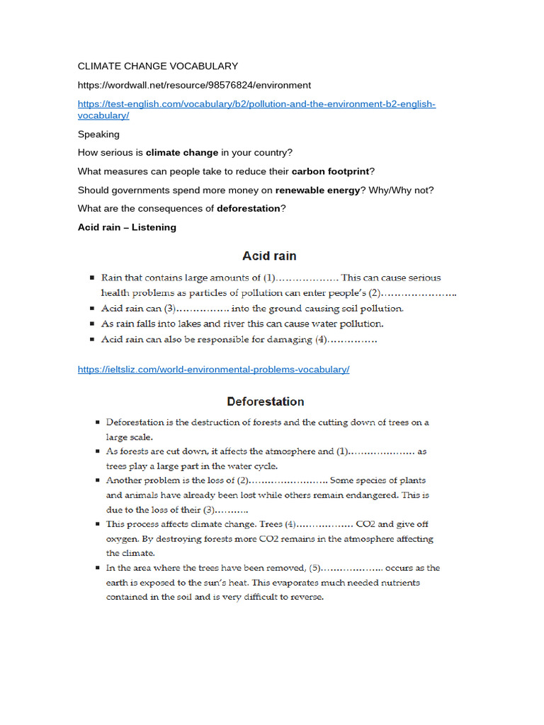 Climate Change Vocabulary Guide | PDF