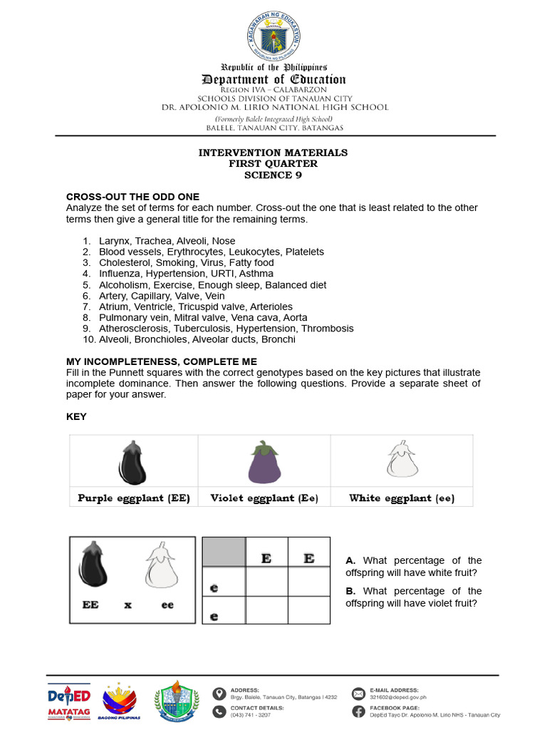 Science 9 Intervention Materials Guide | PDF | Habitat Destruction ...