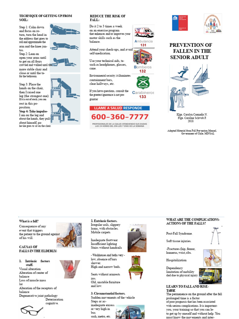 Fall Prevention Techniques for Seniors | PDF | Medical Specialties ...