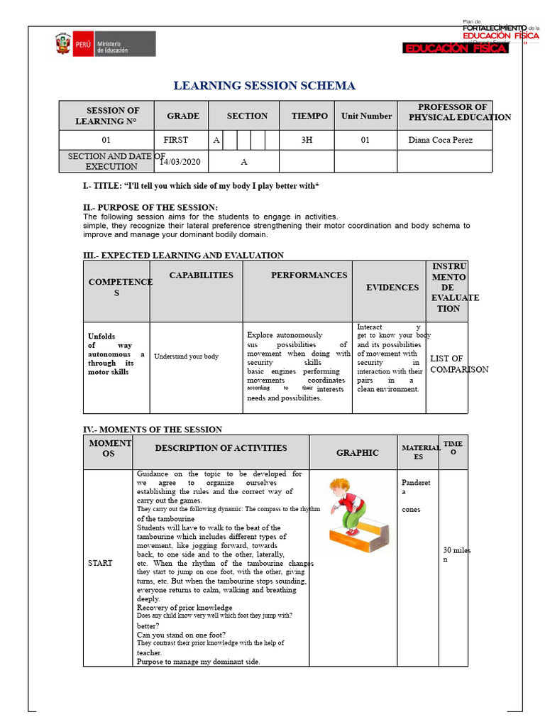 First Grade Physical Education Session | PDF | Cognitive Science ...