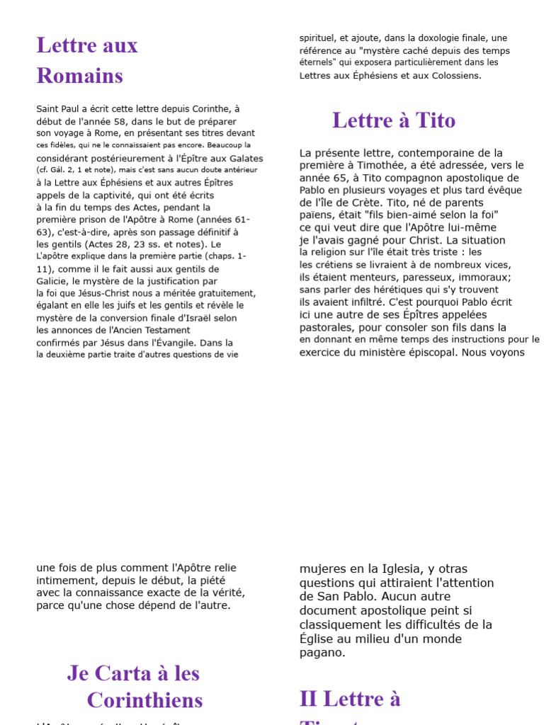 Lettres De Saint Paul Contexte Et Myst res PDF Paul L ap tre