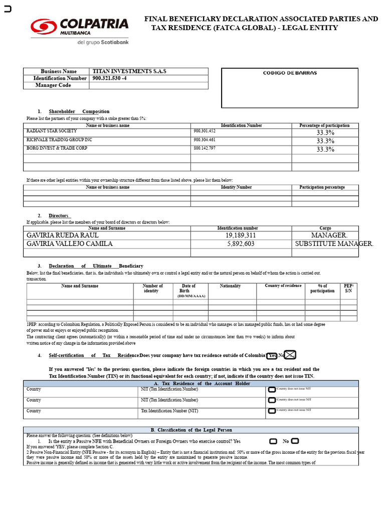 Final Beneficiary Format and CRS - Nov - 2016 NEW | PDF | Taxes | Economies