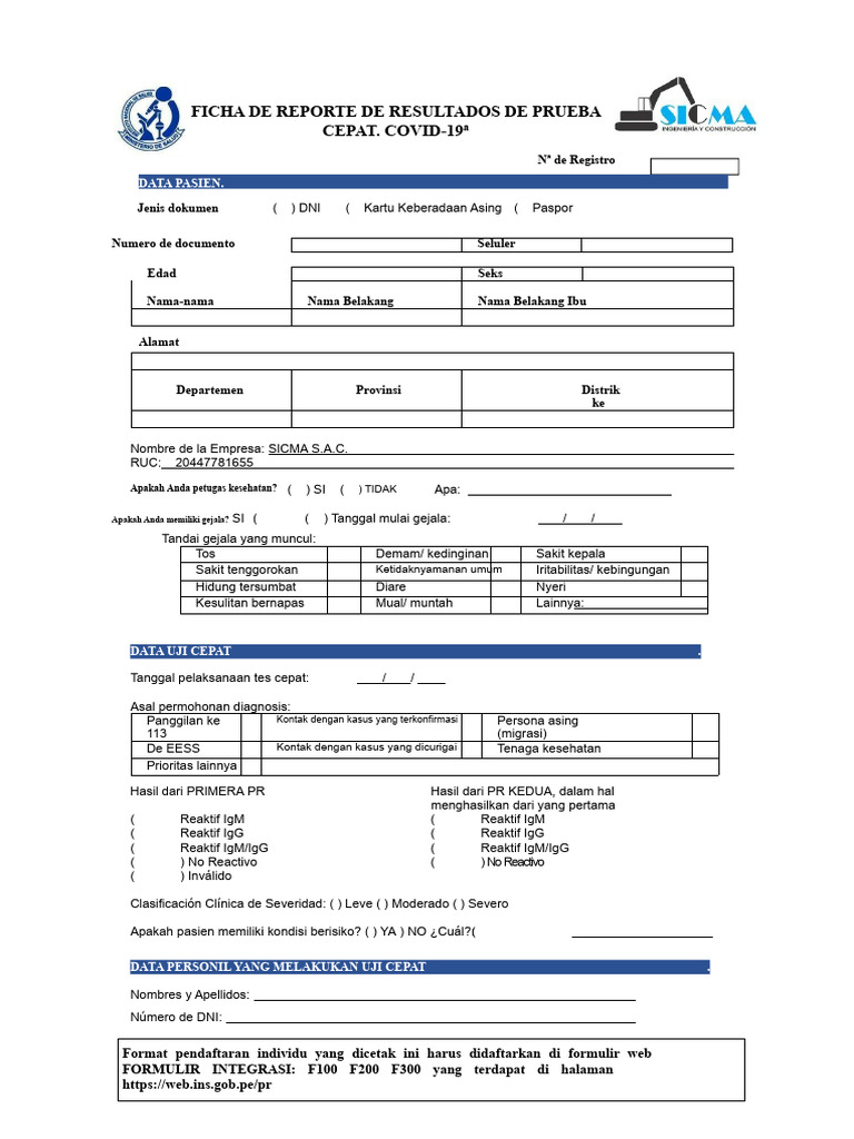 Lembar Laporan Hasil Uji Cepat v3 | PDF