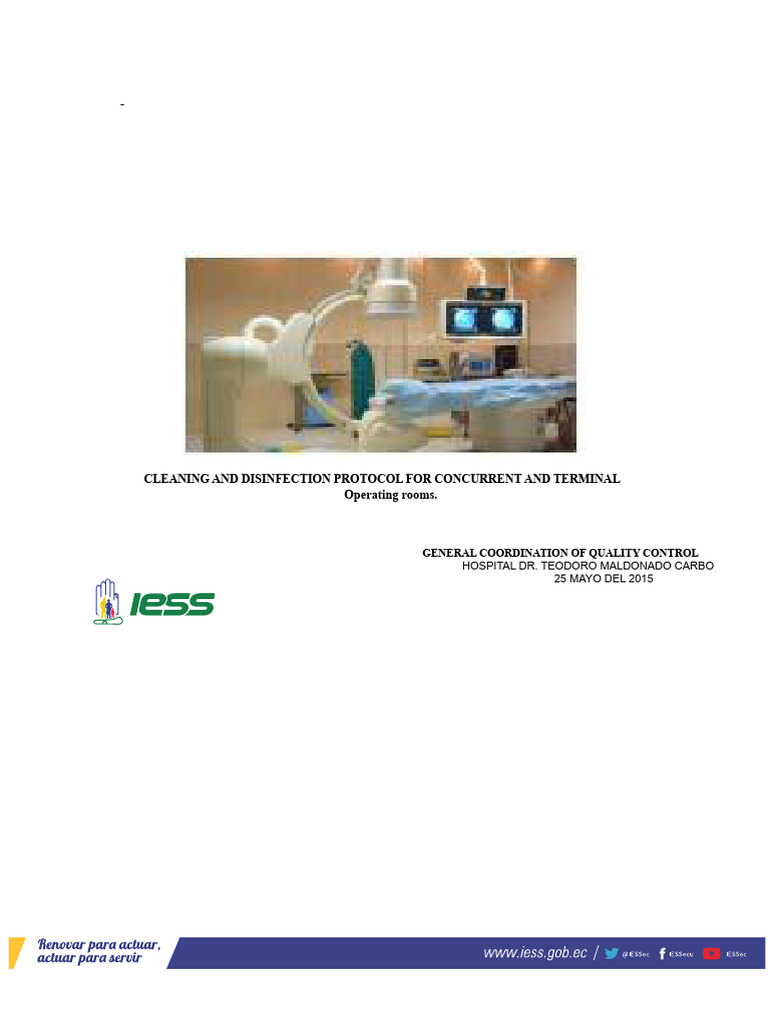 Concurrent and Terminal Cleaning and Disinfection Protocol For ...