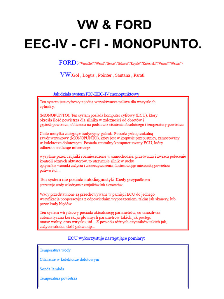 Eec Iv Cfi VW Pointer | PDF