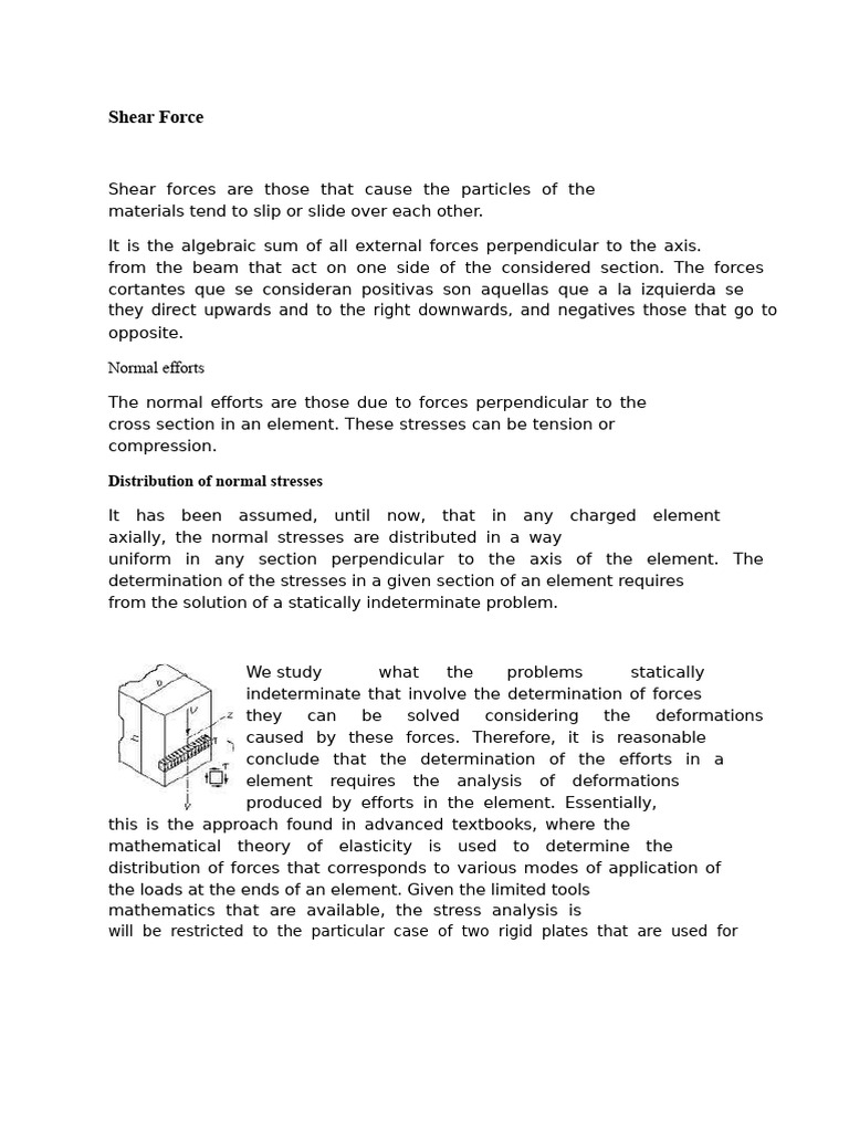 Shear Force - Strength of Materials | PDF | Stress (Mechanics ...