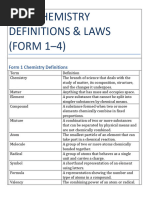 Chemistry Terms and Definitions Guide | PDF | Chemistry | Acid