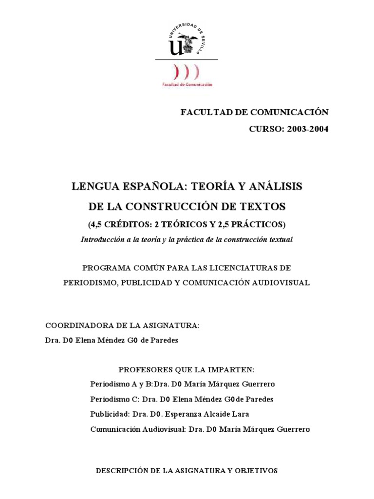 Teoría y Práctica de la Construcción Textual | PDF | Teoría de la ...