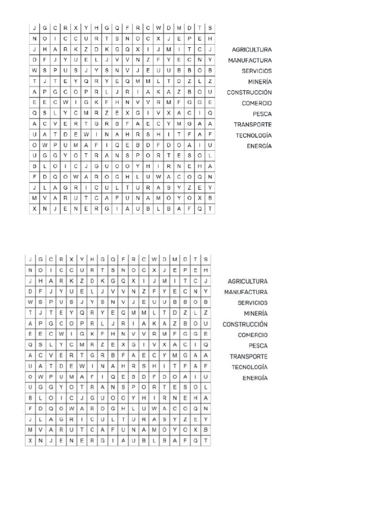 Sopa de Letras | PDF