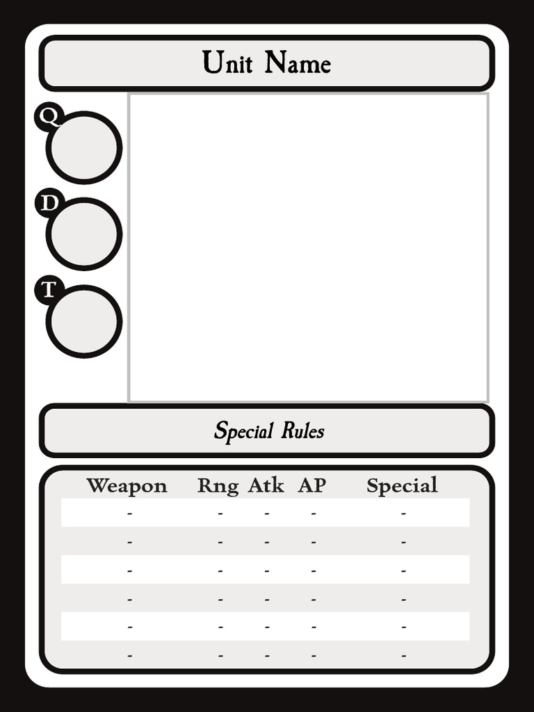 Unit Card Portrait | PDF