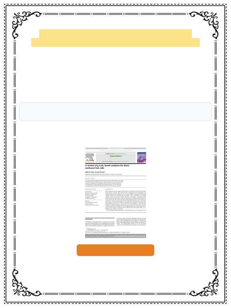 A review of g-C3N4 based catalysts for direct methanol fuel cells ...