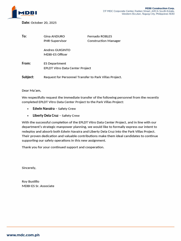 Transfer of Safety Crew | PDF