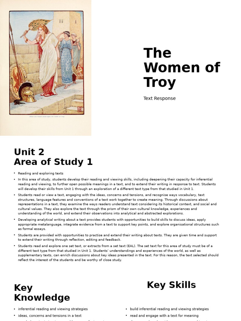 Analyzing the Women of Troy Text | PDF | Vocabulary | Linguistics