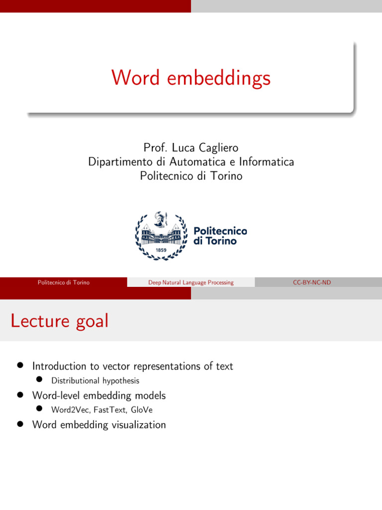 Word Embeddings | PDF | Applied Mathematics | Machine Learning