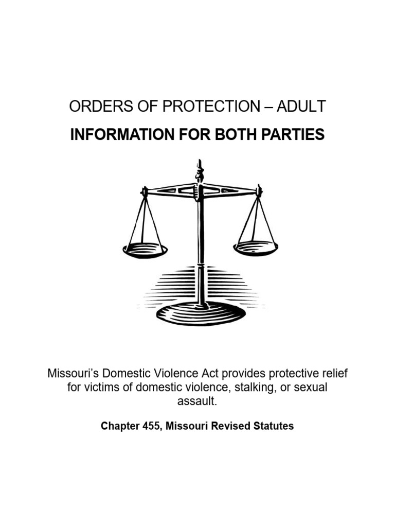 Missouri Adult Protection Orders Guide | PDF | Restraining Order | Justice