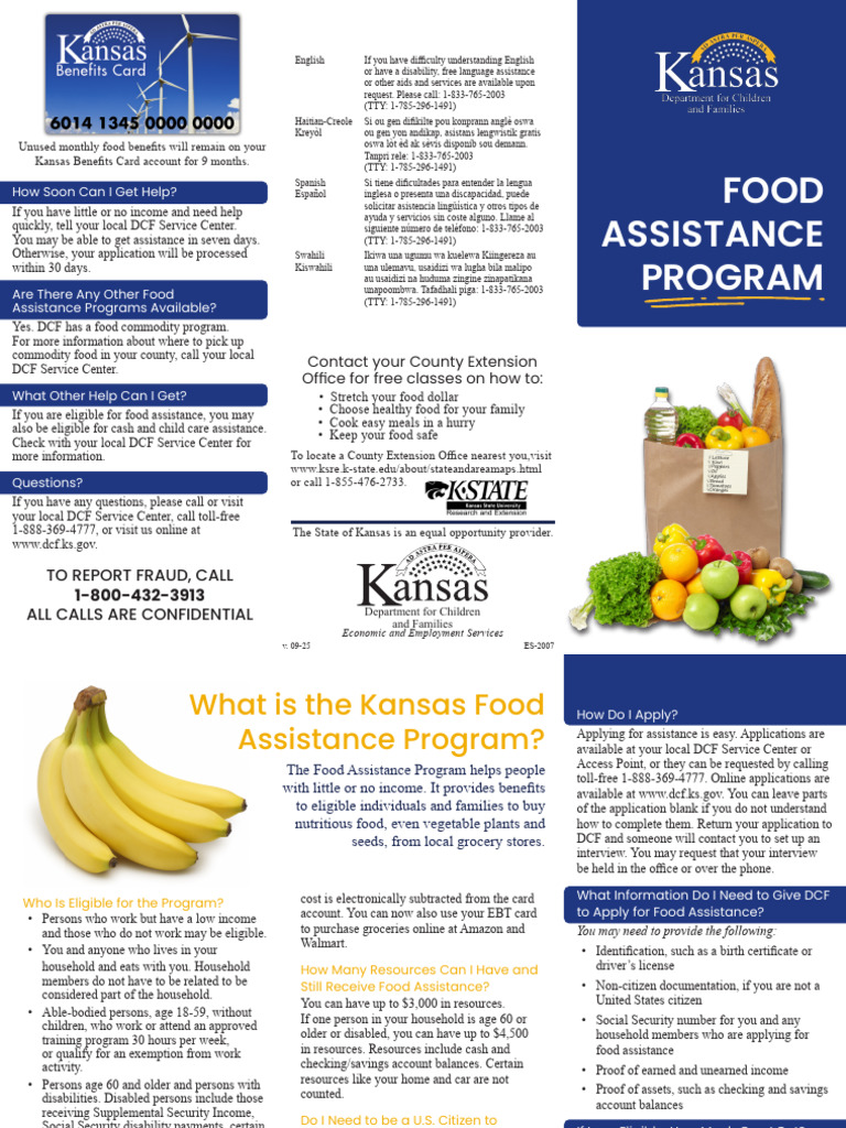 Kansas Food Assistance Application Guide | PDF | Social Security ...