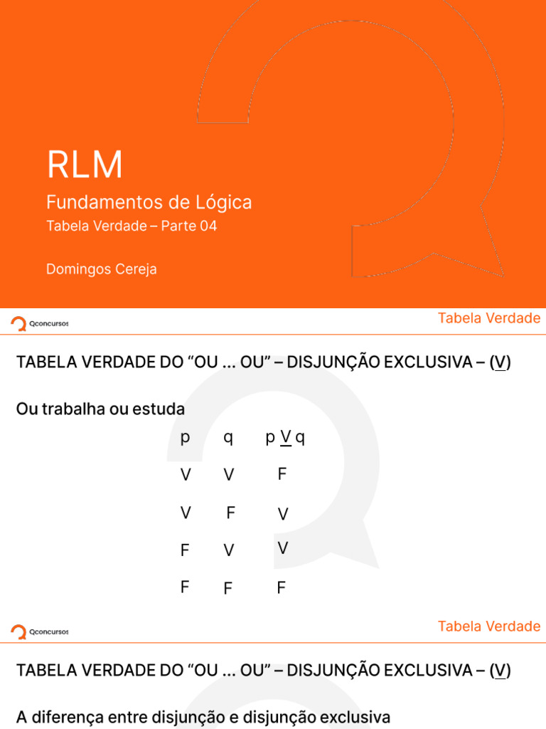 Tabela Verdade IV | PDF