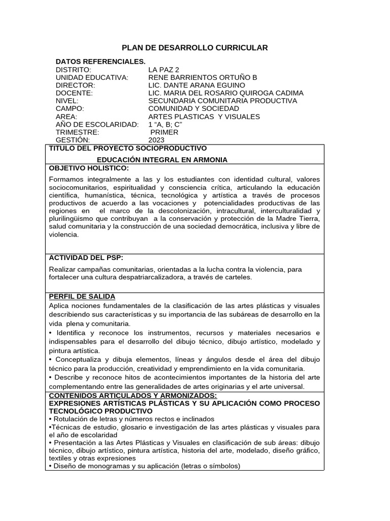 PDC 2023 Ultimo | PDF | Dibujo | Diseño