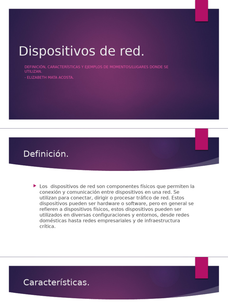 Dispositivos de Red: Definición y Usos | PDF | Red de computadoras ...