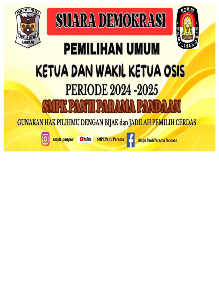 Banner Pemilu Osis 2024 | PDF