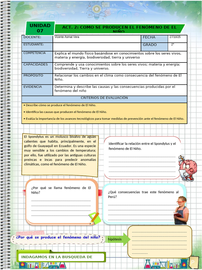 Ficha de Acti (2° Grado) - CyT | PDF | Herida | Clima