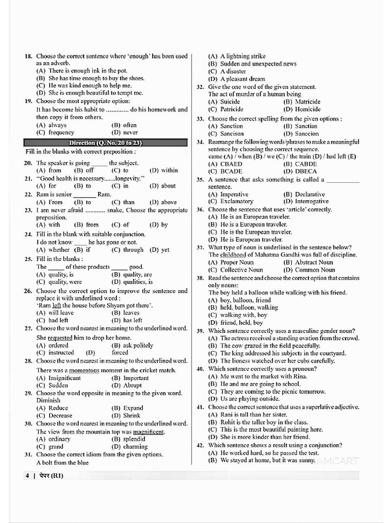 Abhyaas Rms Paper 1 Class 6 Part 2 | PDF