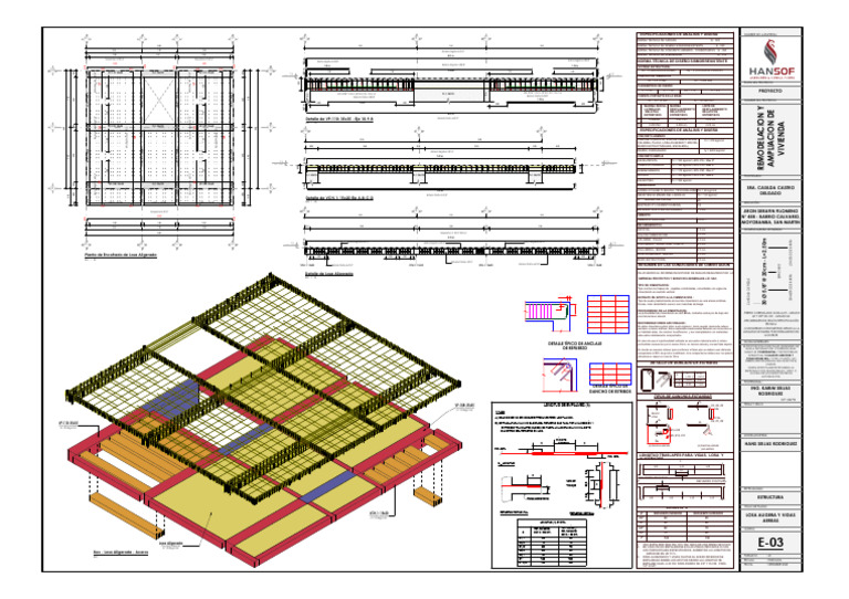 Remodelacion Y Ampliacion De: Detalle de VP-110: 35x35 - Eje 10-9-8 ...