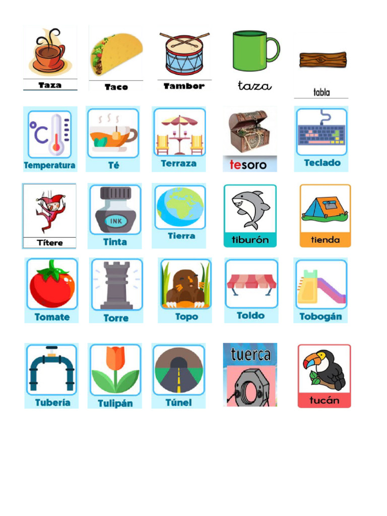 Imagenes Con Ta, Te, Ti, To, Tu | PDF
