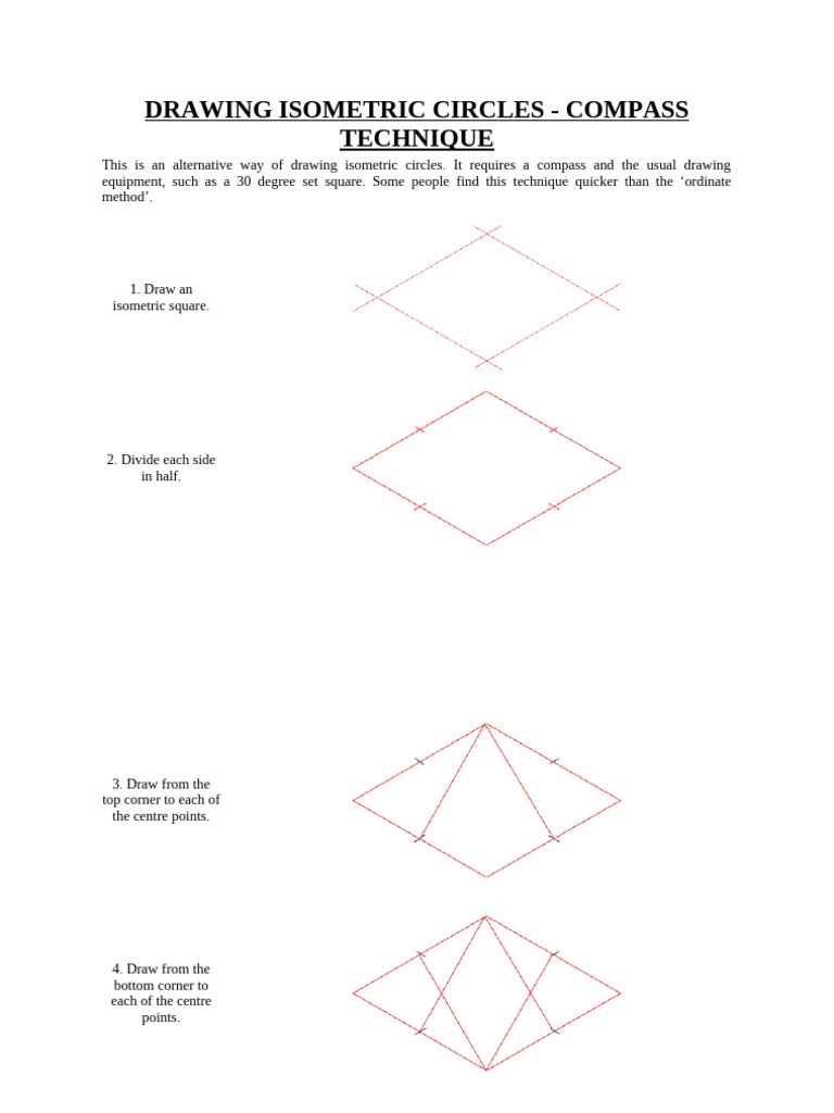 Isometric Circle Drawing Techniques | PDF | Circle