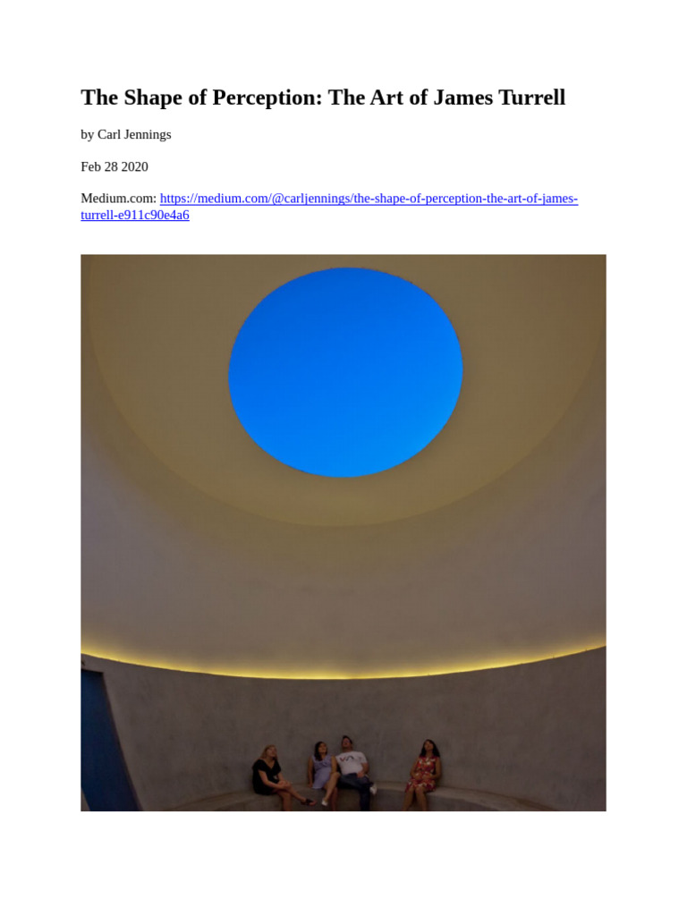 Exploring James Turrell's Skyspace Art | PDF | The Arts