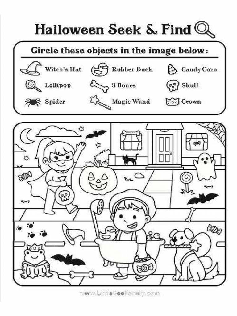 Halloween Seek and Find - Kids | PDF