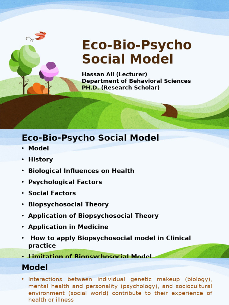 Understanding the Eco-Bio-Psycho Social Model | PDF | Mental Disorder ...