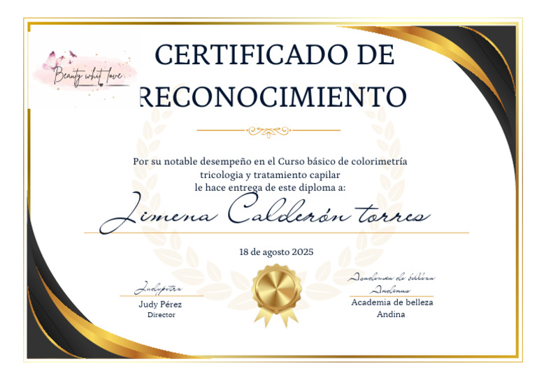 Certificado Diploma de Reconocimiento Profesional Clásico Dorado y Azul ...