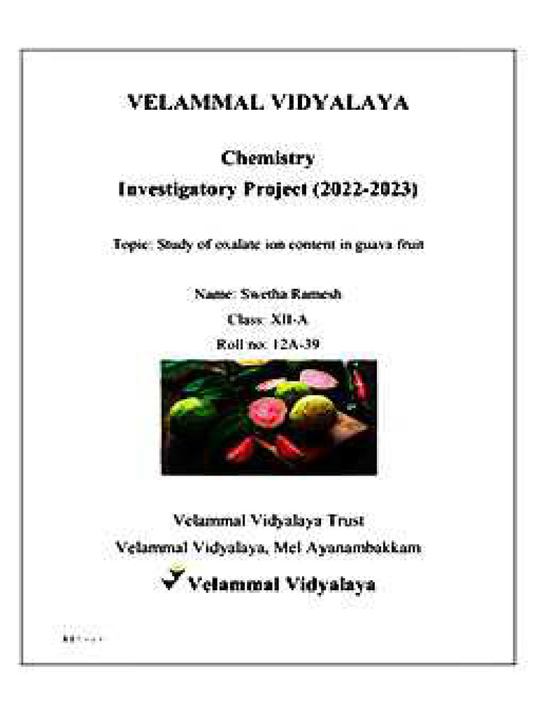Chemistry Project PDF | PDF