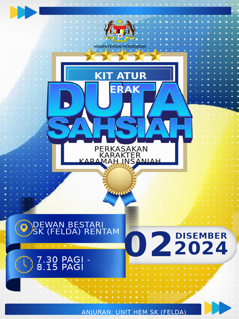 Template Buku Program Kit Atur Gerak Duta Sahsiah | PDF