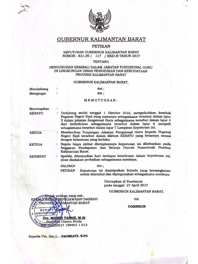 SK Jabfung | PDF