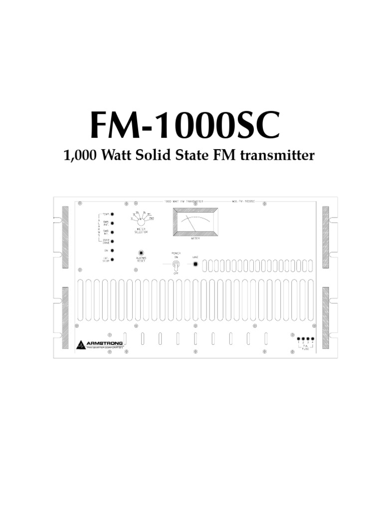 FM-1000SC | PDF | Amplifier | Power Supply