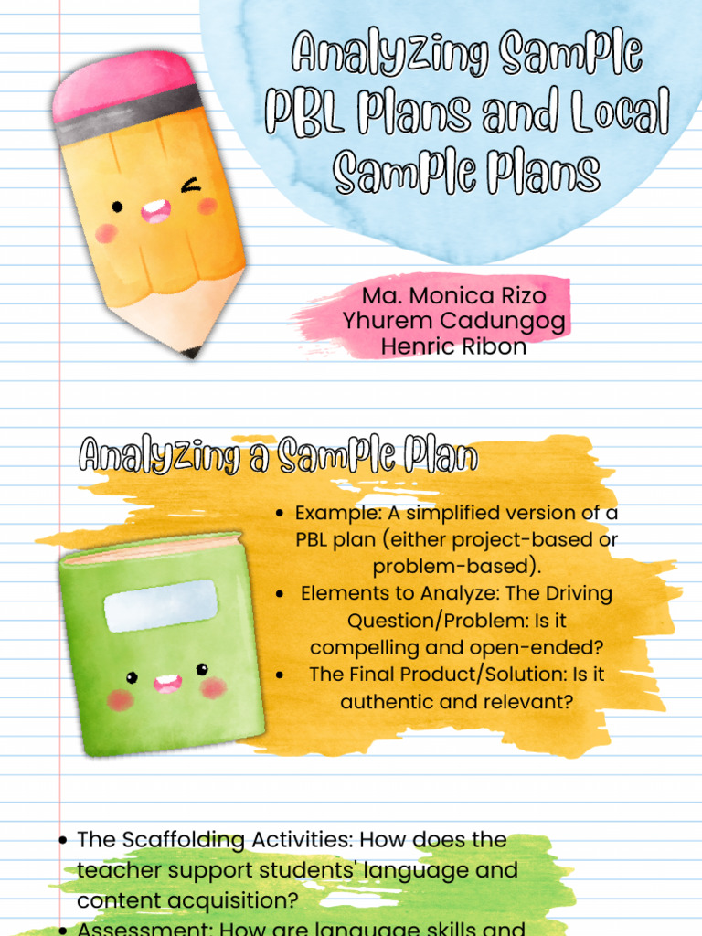 Analyzing Sample PBL Plans | PDF