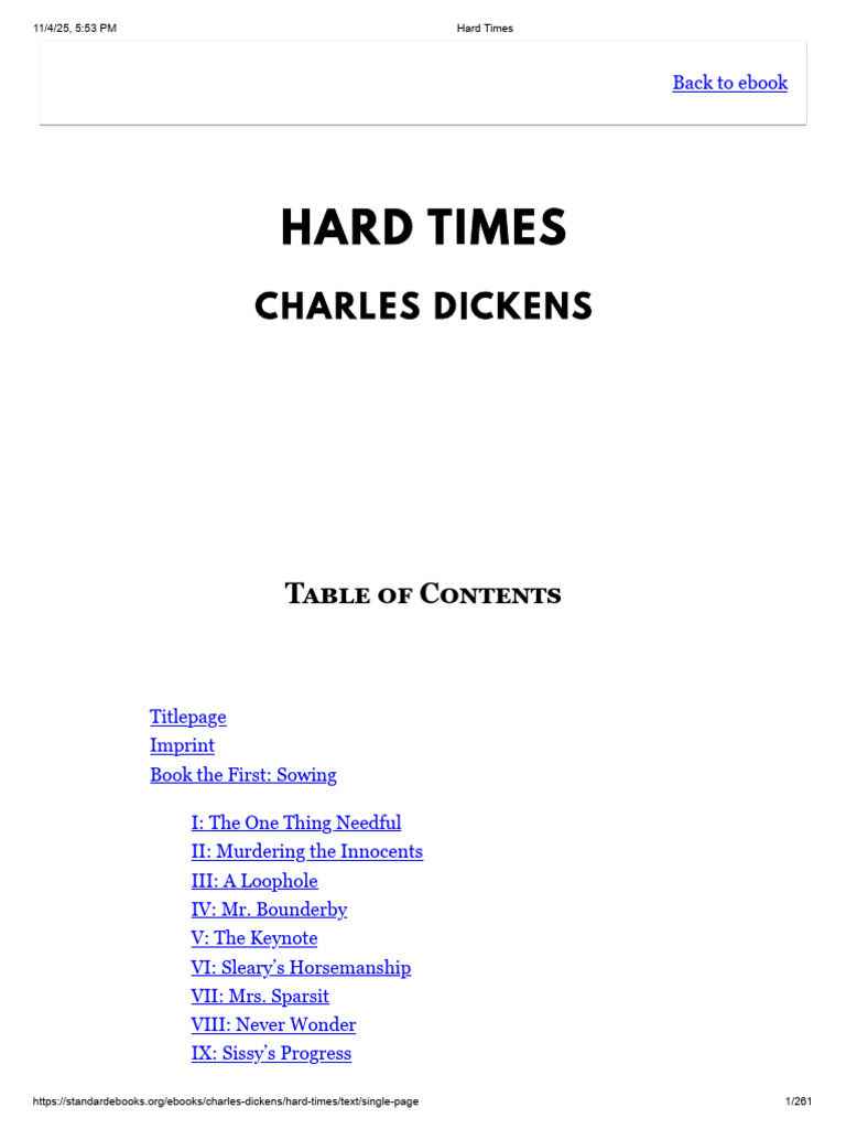 Hard Times | PDF