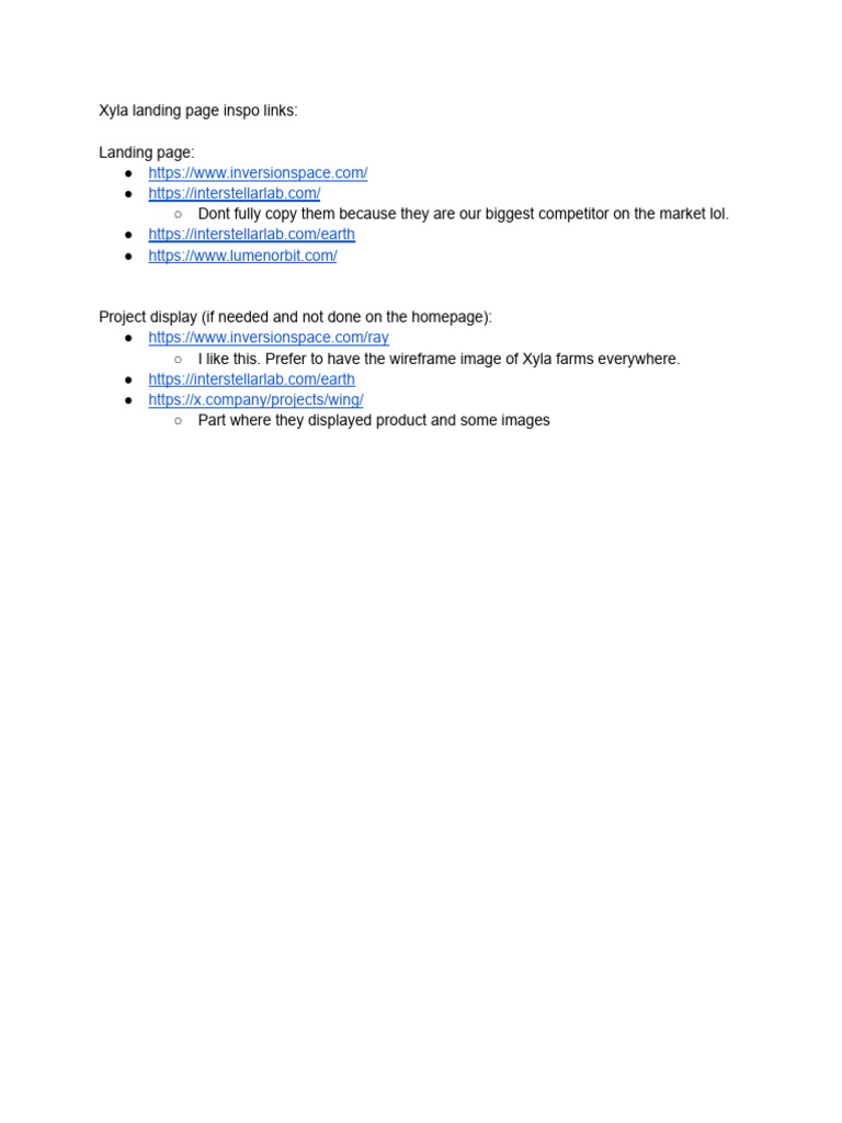 Xyla Landing Page Inspo | PDF