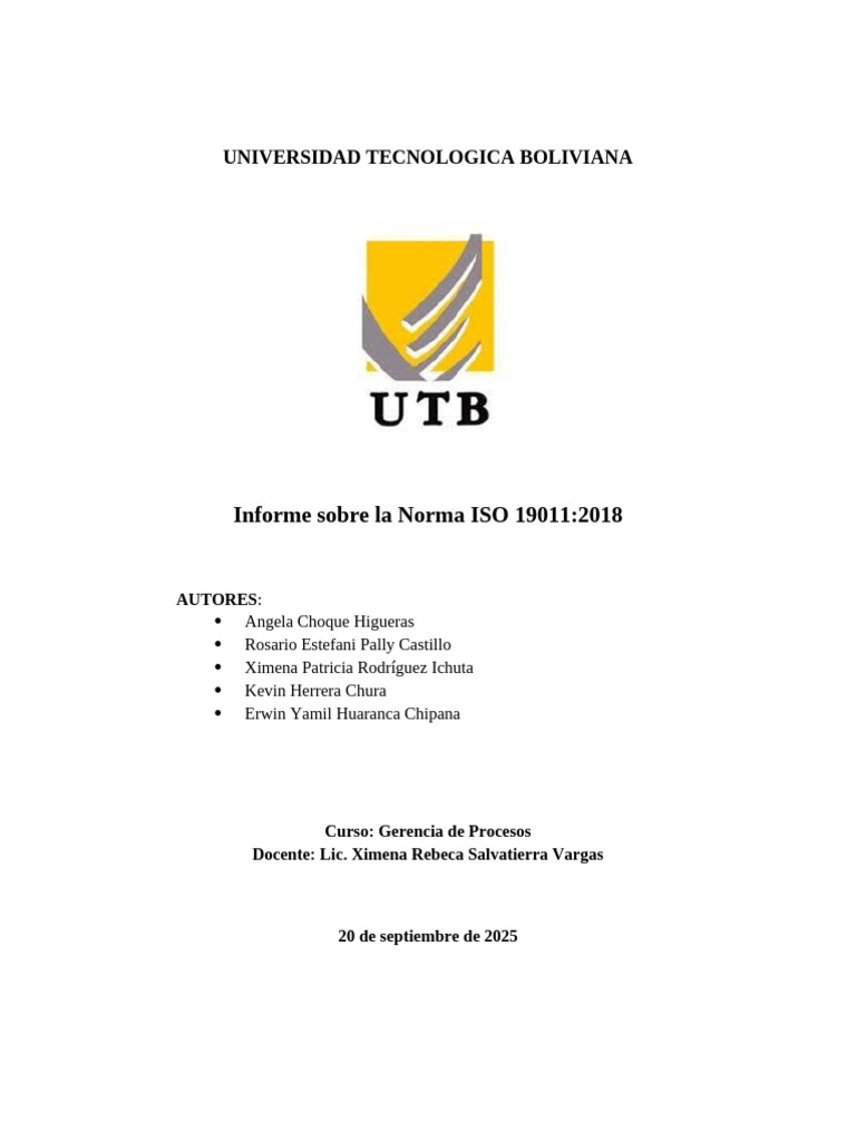 Análisis de la Norma ISO 19011:2018 | PDF | Organización internacional ...