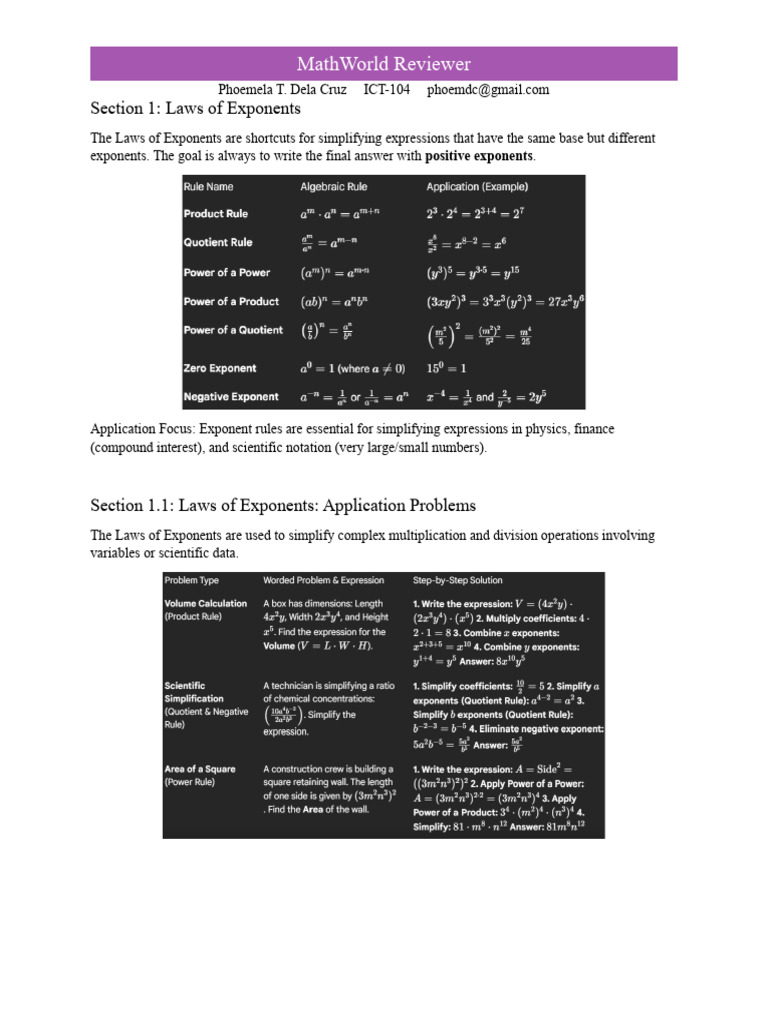 Exponents, Polynomials, and Factoring Guide | PDF