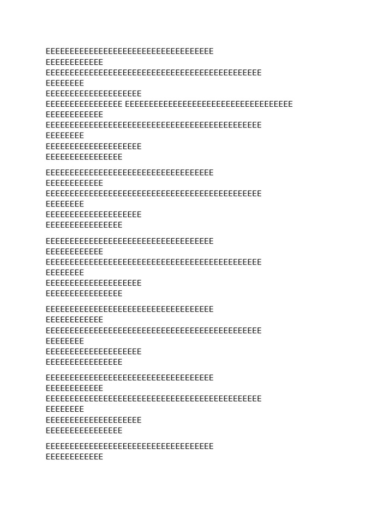 Letter E | PDF