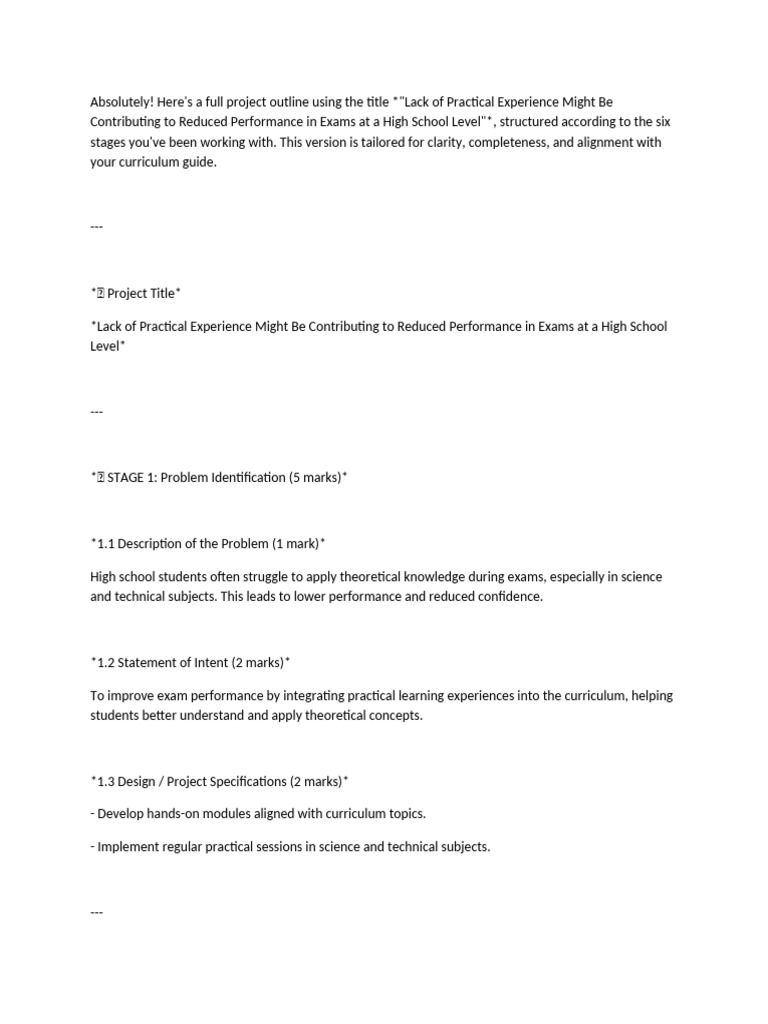 Roy's Project | PDF | Curriculum | Science