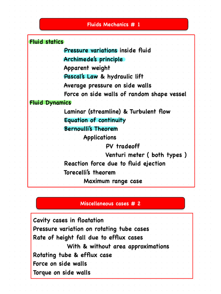 Fluid Mechanics: Statics & Dynamics Guide | PDF