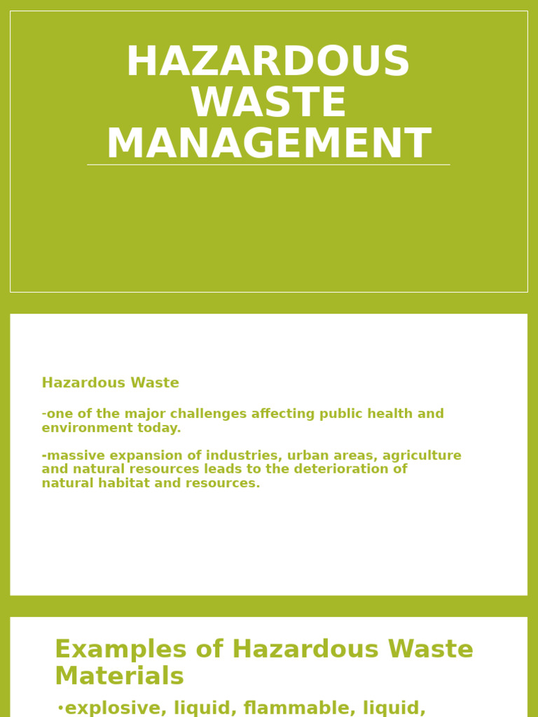Hazardous Waste Management Guide | PDF | Hazardous Waste | Waste