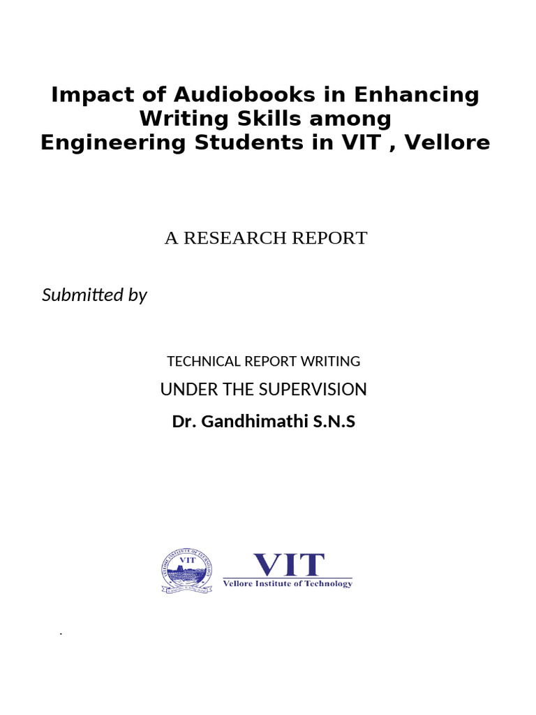 Sample Research Report | PDF | Reading Comprehension | Survey Methodology