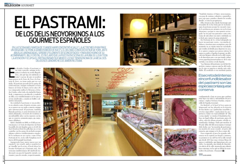 Pastrami, El Nuevo Jamón | PDF | Panes | Cocina