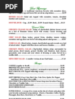Taste Unlimited Menu | PDF | Bacon | Salad